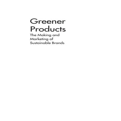 Greener products | PDF