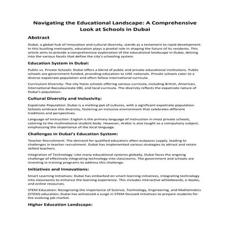 Navigating the Educational Landscape: A Comprehensive Look at Schools ...