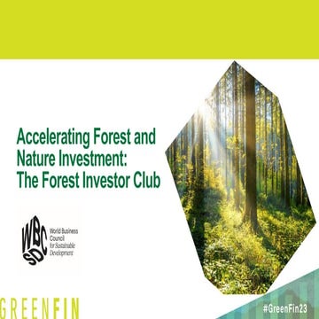 Accelerating Forest and Nature Investment :The Forest Investor Club | PDF