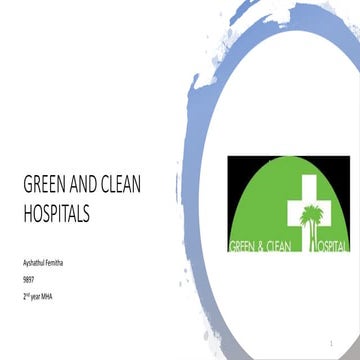Green hospitals | PPTX