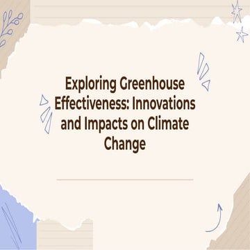 greenhouse lecture material for everyone | PPT