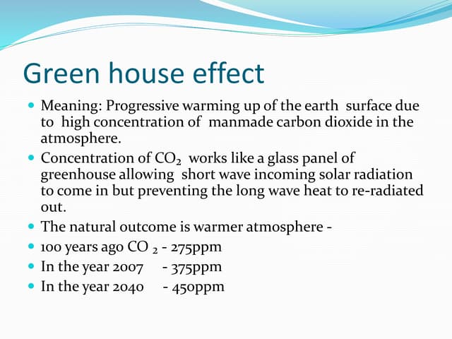 Greenhouse effect (Global Warming) ppt | PPTX