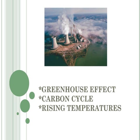 Greenhouse Effect, Carbon Cycle & Rising Temperatures | PPT