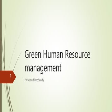 Green Human Resource Management | PPTX