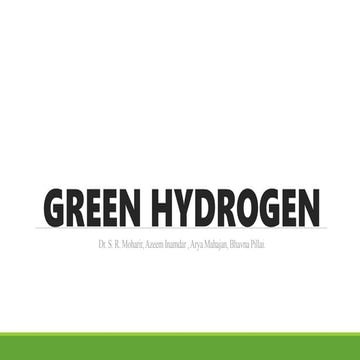 Green Hydrogen-Methods of production.pptx