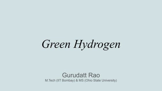 Green Hydrogen Generation.pptx