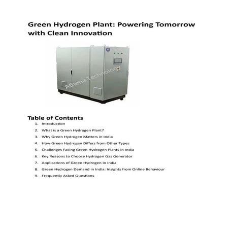Green Hydrogen Plant Powering Tomorrow with Clean Innovation.pdf