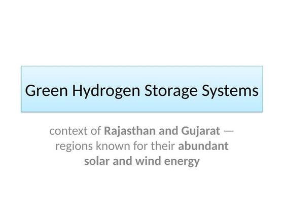 Green Hydrogen Generation.pptx