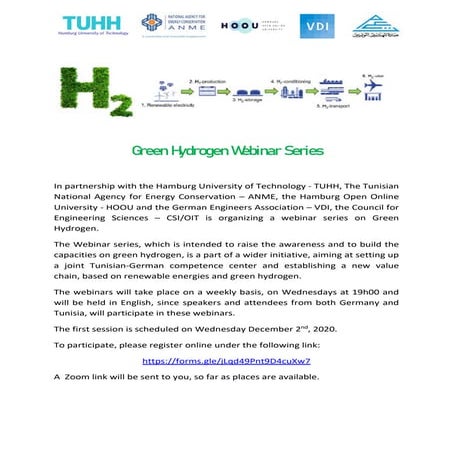 Green hydrogen webinar series poster -1 | PDF | Web Conferencing ...