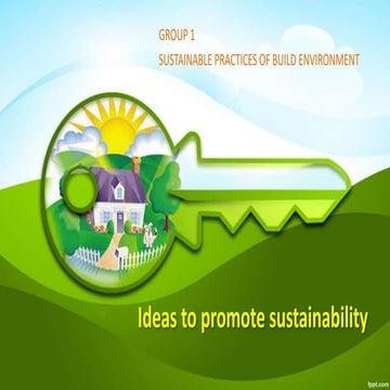 Green ideas to promote sustainability | PPT