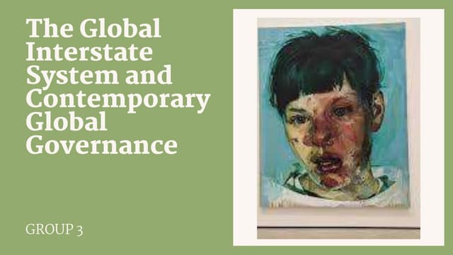 Contemporary Global governance | PPTX