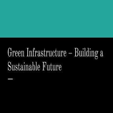 Green Infrastructure – Building a Sustainable Future | PDF