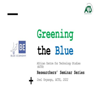 Maximizing the Gains from Africa's Blue Economy | PPTX