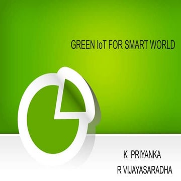 Green IoT for Smart World | PPT