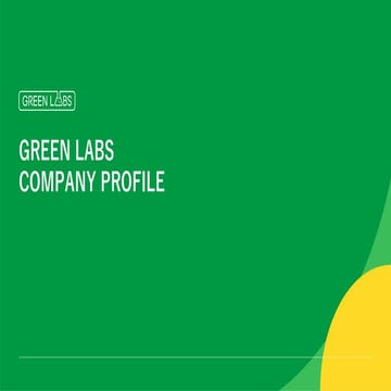 Green labs brochure | PPT