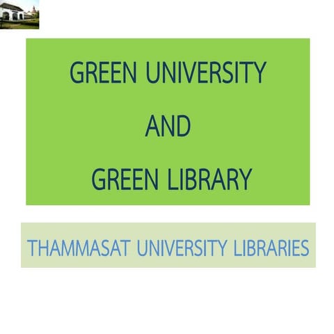 Green University & Green Library | PDF