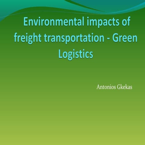 Green logistics | PPT