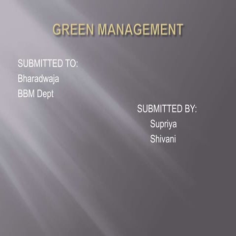 Green management | PPTX