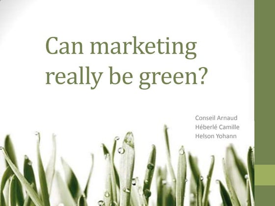 Green marketing ppt | PPTX | Green Solutions | Business