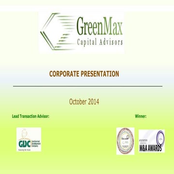 Green max corporate profile_october 2014 | PPT