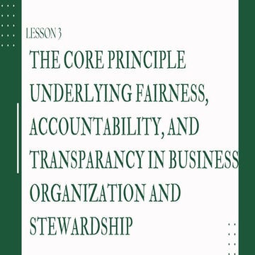 A BUSINESS ETHICS THE CORE PRINCIPLE UNDERLYING FAIRNESS ...