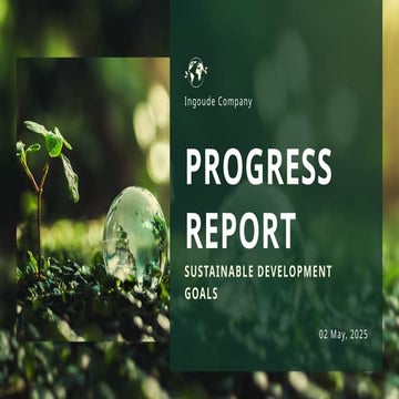 Green Modern Sustainable Development Goals Progress Report Presentation ...