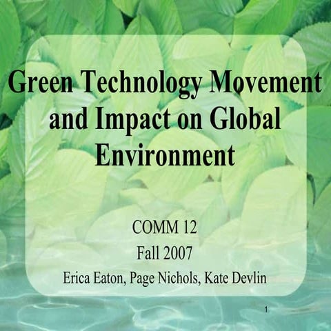 Green movement | PPT