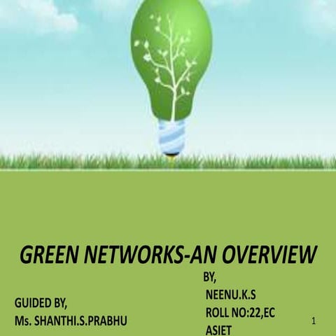 Green networks | PPTX