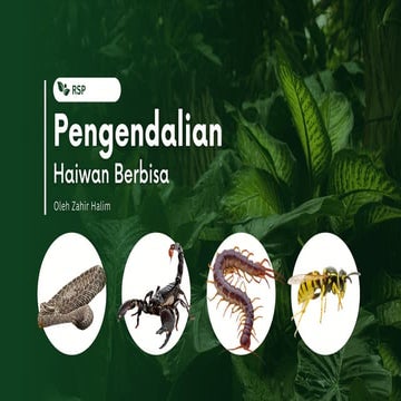 Pengendalian Haiwan Berbisa seperti ular, kala jengking | PDF