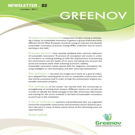 Greenov newsletter n°2 | PDF