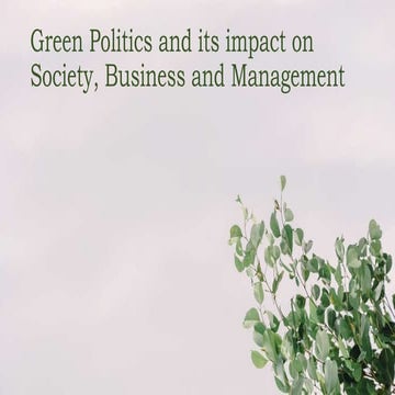 Green politics | PPTX