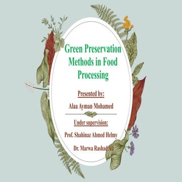 Green preservation methods 3-1 (3).pptx | Cooking | Food & Drink