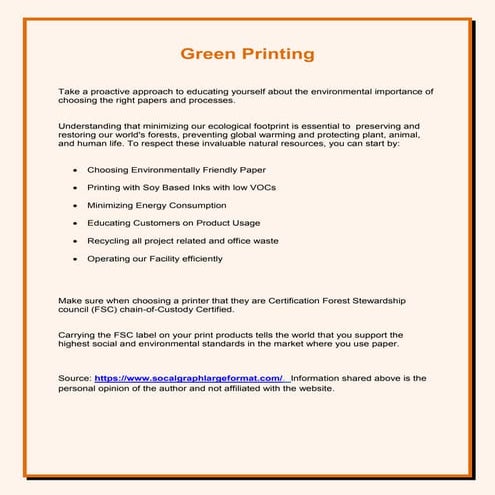 Green Printing | PPTX