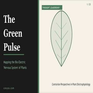 The Green Pulse: Mapping the Bio-Electric Nervous System of Plants ...