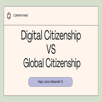 Digital citizenship VS Global Citizenship | PDF