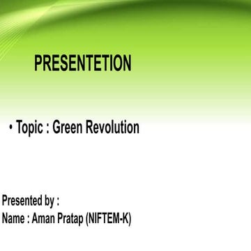 GREEN REVOLUTION 09.pptx ............... | PPTX