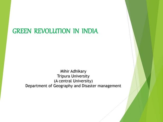 ppt green revolution | PPTX | Agriculture | Industries