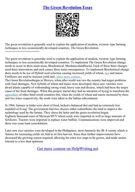 ppt green revolution | PPTX | Agriculture | Industries