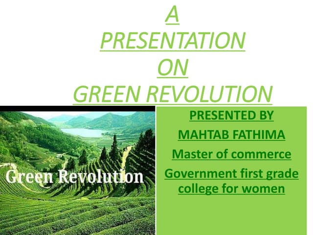 Green revolution India | PPTX