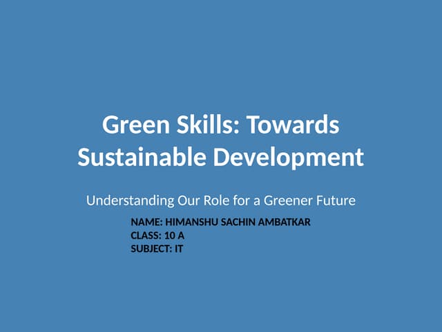 green skills | PPTX