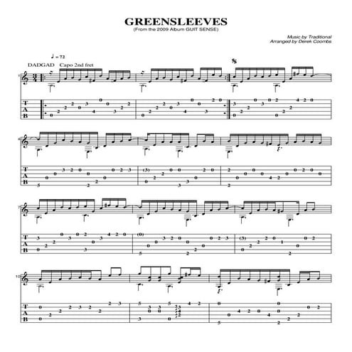 Greensleeves dadgad | PDF