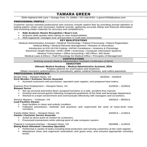 Doris Thomas updated resume | DOCX