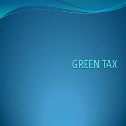 Green tax | PPTX