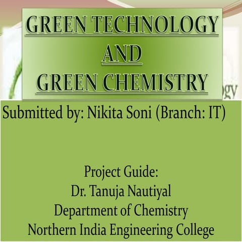 Green technology | PPTX