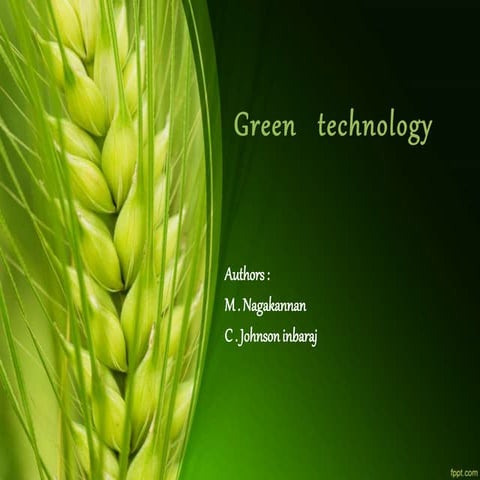 Green technology | PPT