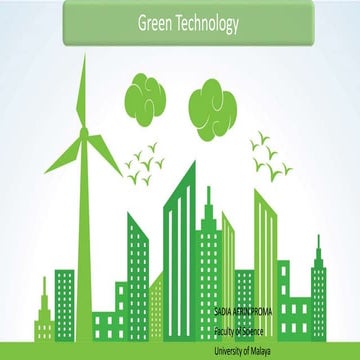 Green Technology | PPTX | Environmental Services Industry | Industries
