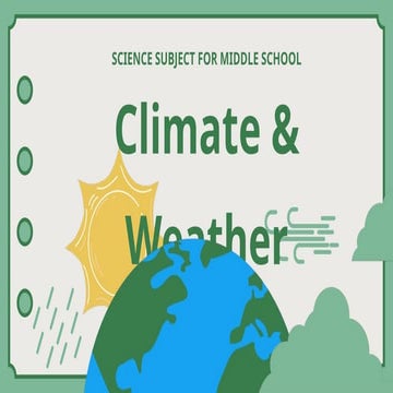 Green Vintage Notebook Science Subject for Middle School Climate and ...