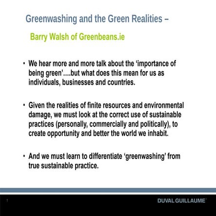 Greenwashing Marketingand Sustainable Future | PPT
