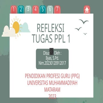 Refleksi tugas PPL 1 Pendidikan profesi Guru.pptx