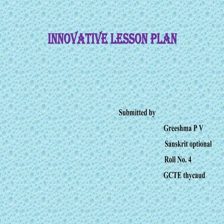 Greeshma lessonplan | PDF